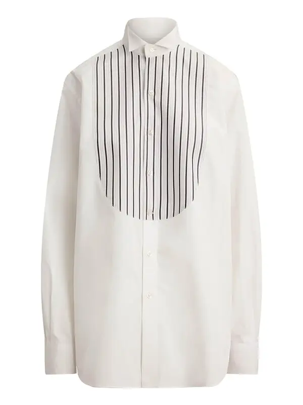 Ralph Lauren Cotton Broadcloth Courtney Shirt - White