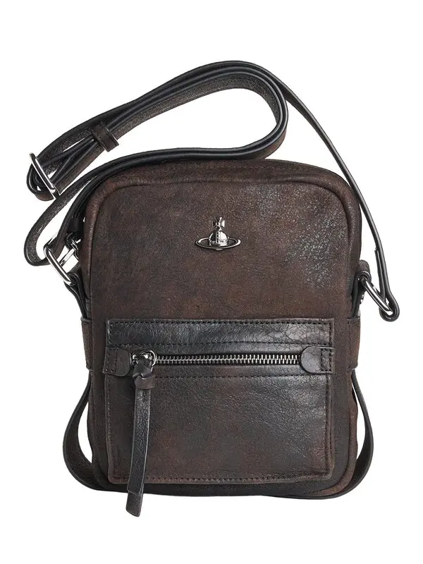 VIVIENNE WESTWOOD Leather Jackson Satchel - Brown