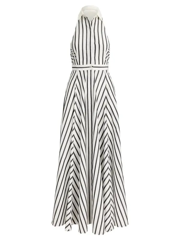 Ralph Lauren Cotton Stripe Eldred Maxi Dress - Black