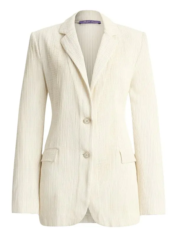Ralph Lauren Leather Angeline Blazer - White