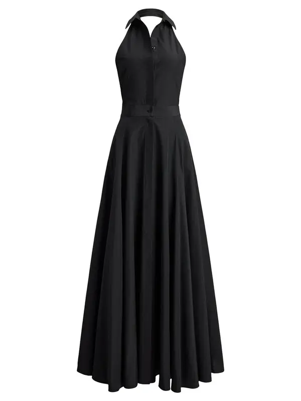 Ralph Lauren Cotton-blend Poplin Eldred Maxi Dress - Black