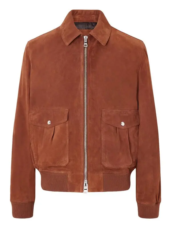 Mr P. Suede Blouson Jacket - Brown