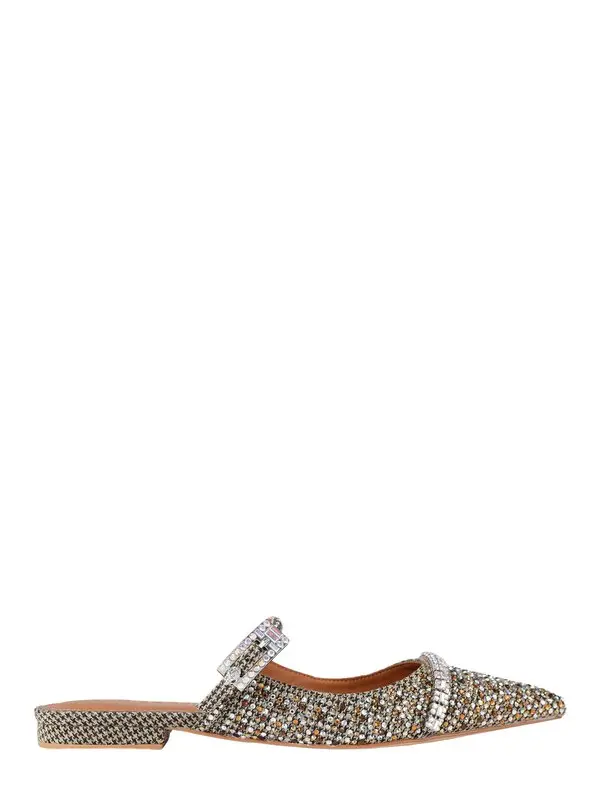 Kurt Geiger Embellished Strass Flat Mules - Beige