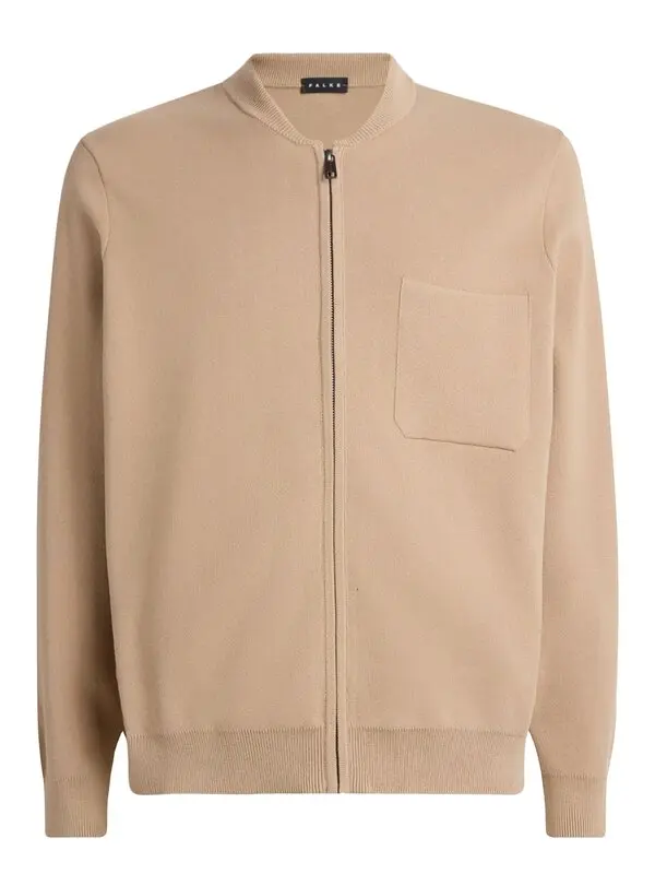 Falke Organic Cotton Zip-up Sweater - Brown