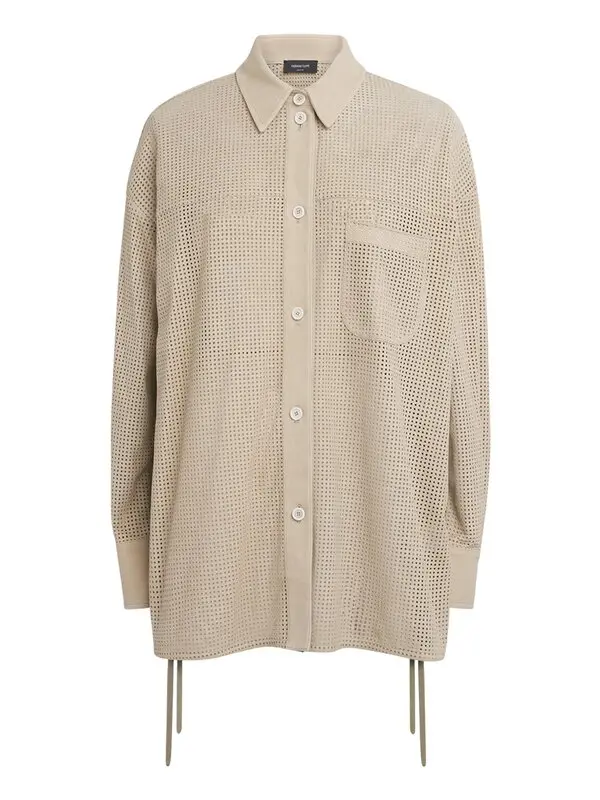 Fabiana Filippi Suede Perforated Shirt - Green