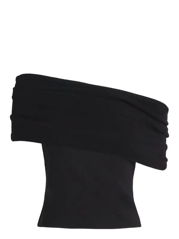 Almada Label Poppy Wool-silk Top - Black