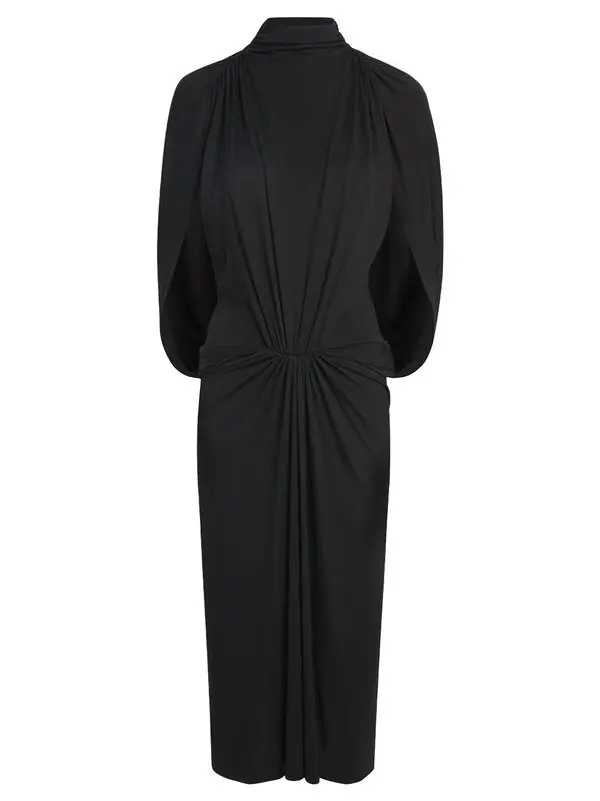 ESSE STUDIOS Cape-detail Solina Maxi Dress - Black