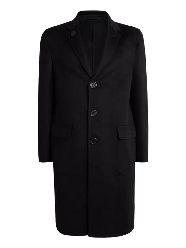 ALAN SCOTT Cashmere-blend Double-face Coat - Black