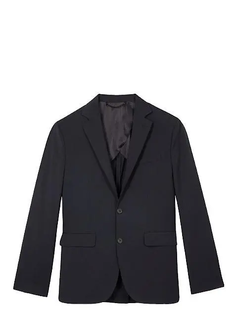 The Kooples Notch-lapel Relaxed-fit Wool Blazer - Dark Navy