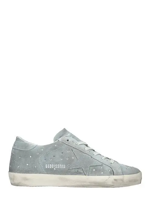 GOLDEN GOOSE Super-star Suede Trainers - Pale Blue