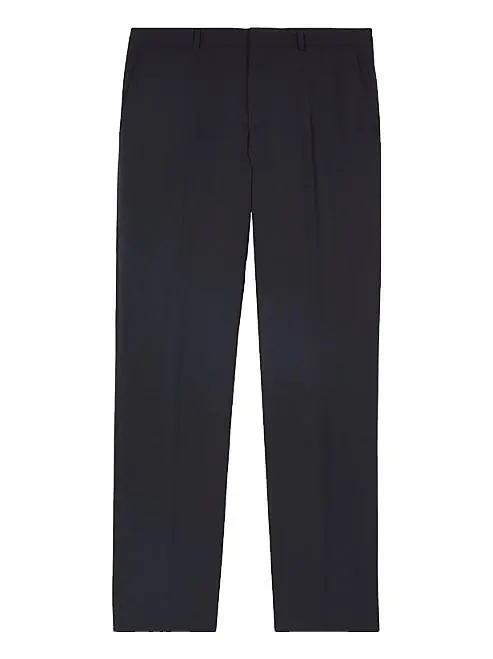 The Kooples Straight-leg Regular-fit Wool Trousers - Dark Navy