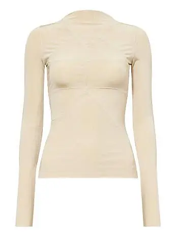 Rick Owens High-neck Long-sleeve Top - Sand