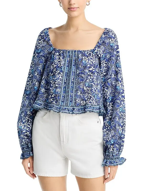 Ramy Brook Farah Floral Top - Navy Floral