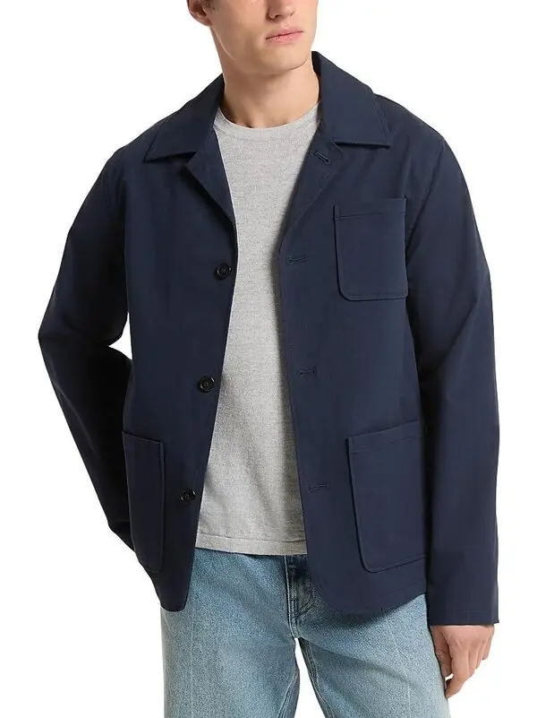 Michael Kors Cotton Linen Chore Jacket - Midnight