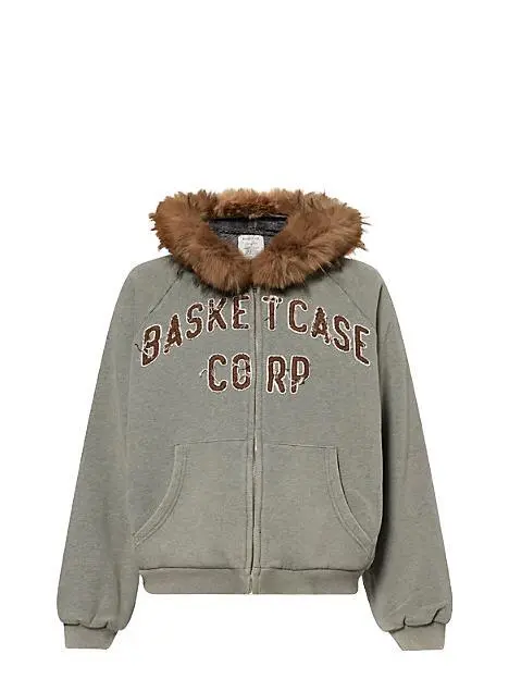 BASKETCASE Bc Corp Fleece-lined Cotton Hoodie - Ash Grey