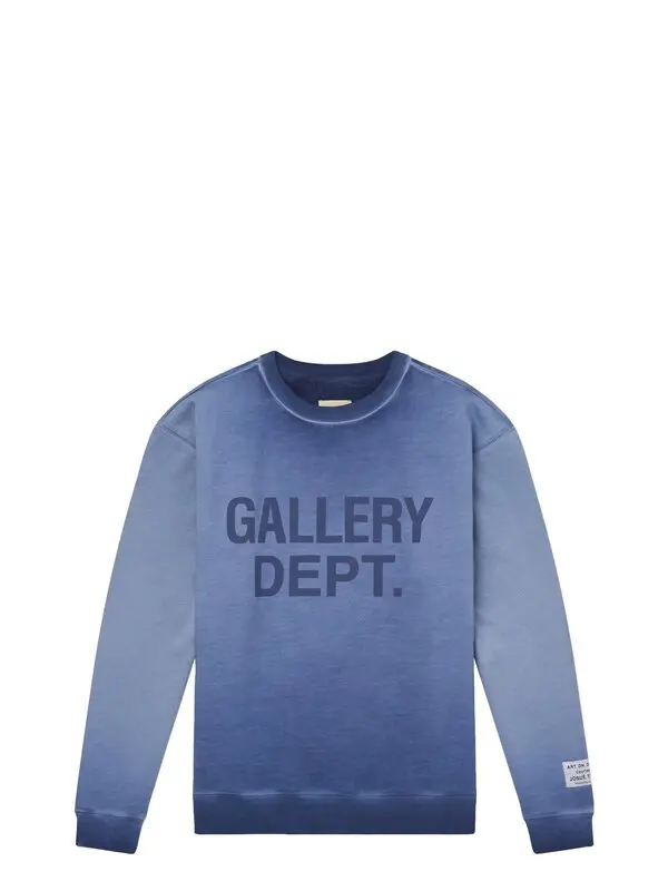 GALLERY DEPT. Logo-print Cotton-jersey Sweatshirt - Blue