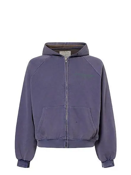 BASKETCASE Siren Lined Cotton Hoody - Navy Blue