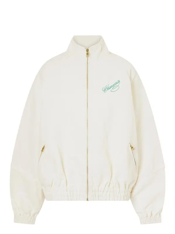 WILLY CHAVARRIA Ruff Rider Embroidered Shell Track Jacket - Neutrals