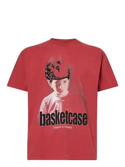 BASKETCASE Miracle Graphic-print Cotton T-shirt - Red