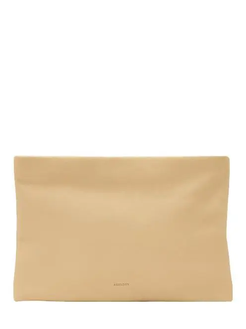 ALLSAINTS Bettina Leather Clutch - Mellow Yellow