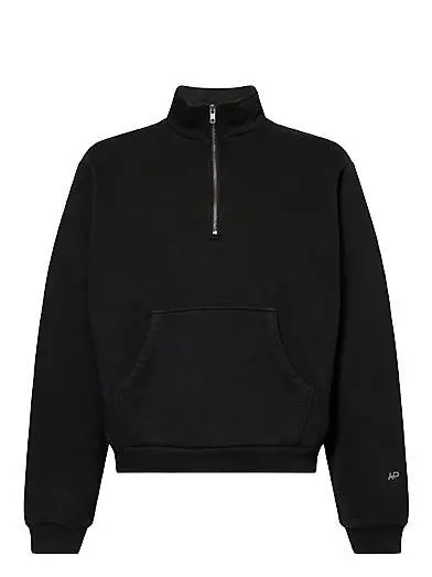 AUSTIN POST Rodeo Half-zip Cotton Jumper - Black