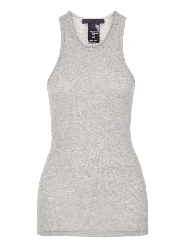 Tibi Cotton-blend Tank - Gray