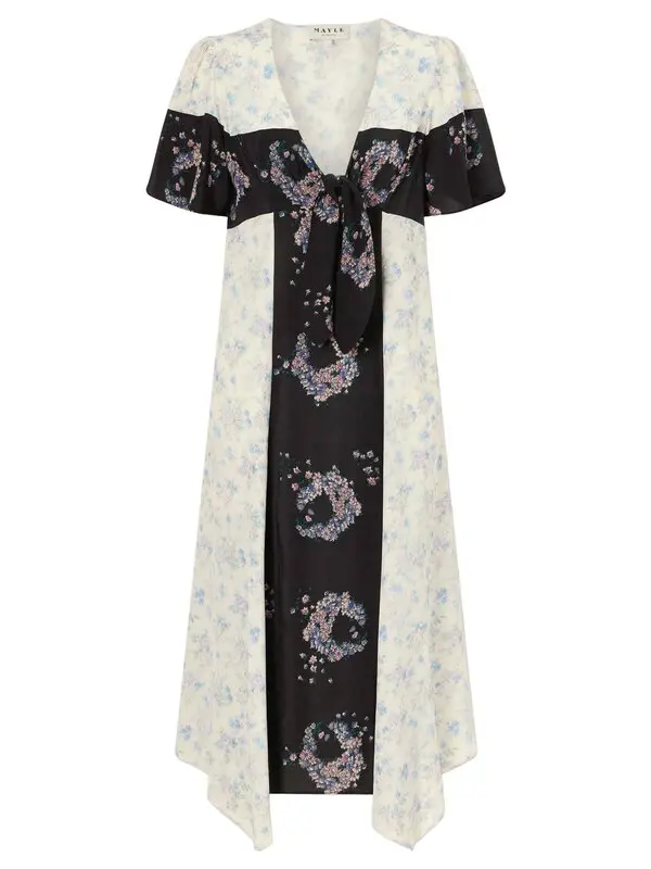 Maison Mayle Andalou Floral-print Silk Midi Dress - Multi