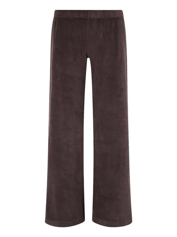 Suzie Kondi Lito Cotton-blend Terry Wide-leg Pants - Brown