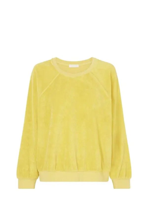 Suzie Kondi Samos Cotton-blend Terry Sweatshirt - Yellow