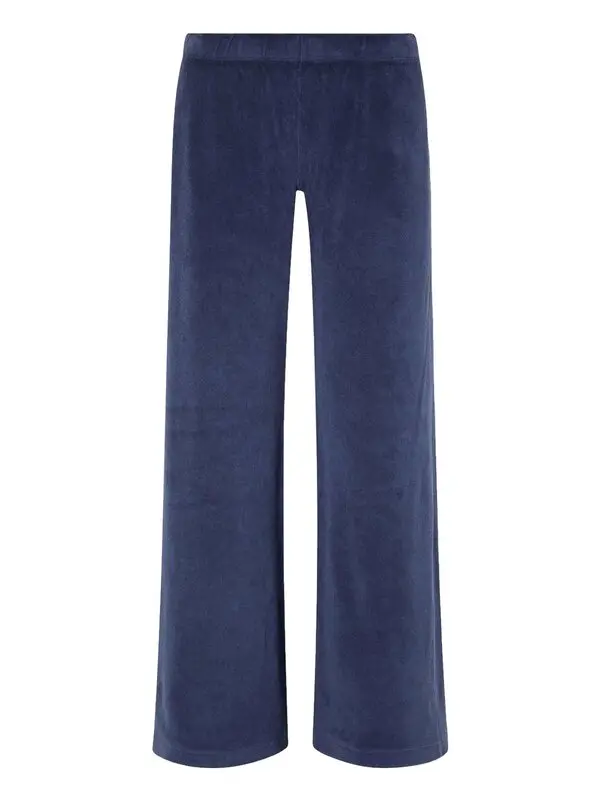 Suzie Kondi Lito Cotton-blend Terry Wide-leg Pants - Blue