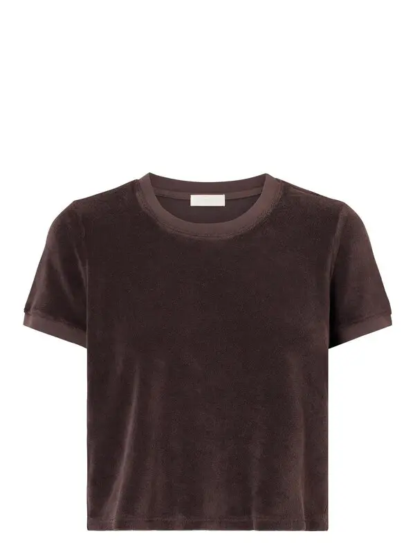 Suzie Kondi Carpi Cotton-blend Terry T-shirt - Brown