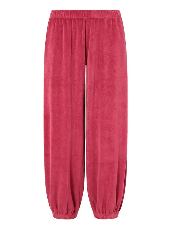 Suzie Kondi Paxos Cotton-blend Terry Track Pants - Red