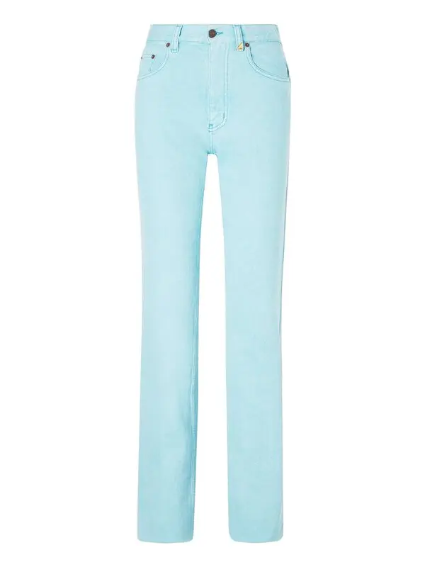Chloé High-rise Slim-leg Jeans - Turquoise