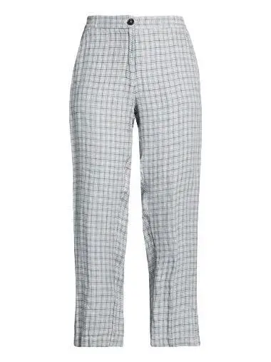Massimo Alba Linen Houndstooth Pants - Blue