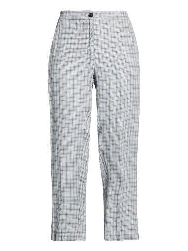 Massimo Alba Houndstooth Linen Pants - Light Blue