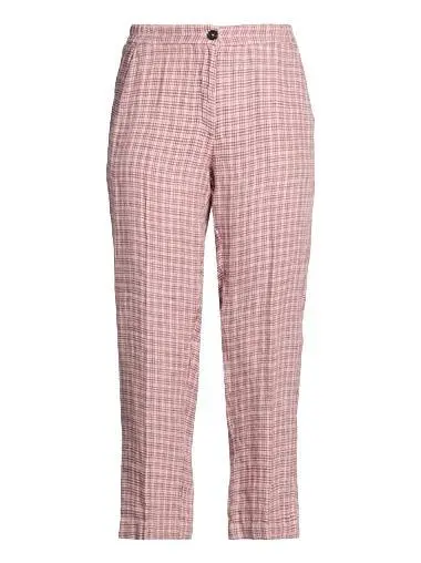 Massimo Alba Linen Houndstooth Pants - Red