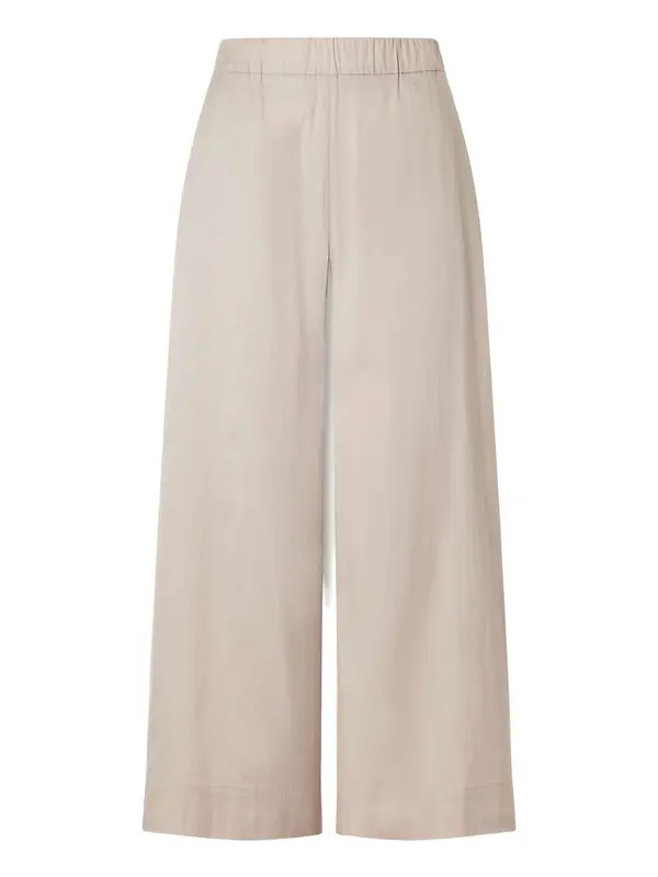 Max Mara Pece Cotton-blend Wide-leg Pants - Sand