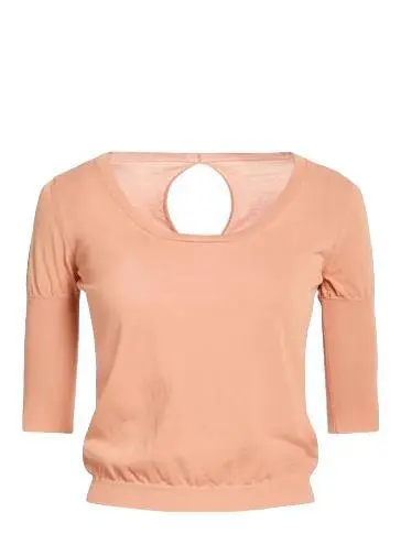 ROBERTO COLLINA Knitted 3/4 Sleeve Sweater - Pink
