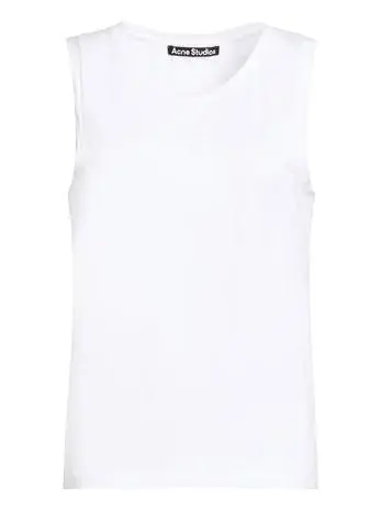 Acne Studios Tank Top In Organic Cotton And Elastane - White
