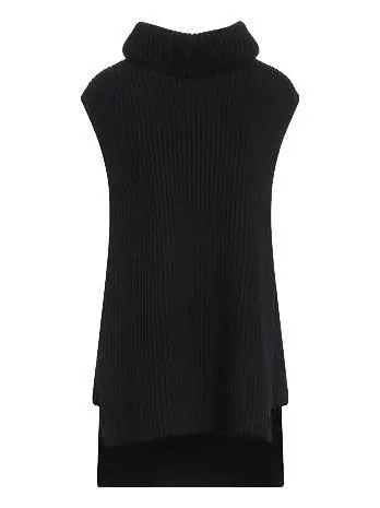 JIL SANDER Turtleneck Heavy-weight Knit Top - Black