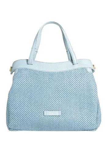 GIANNI CHIARINI Handbag In Raffia And Leather - Blue