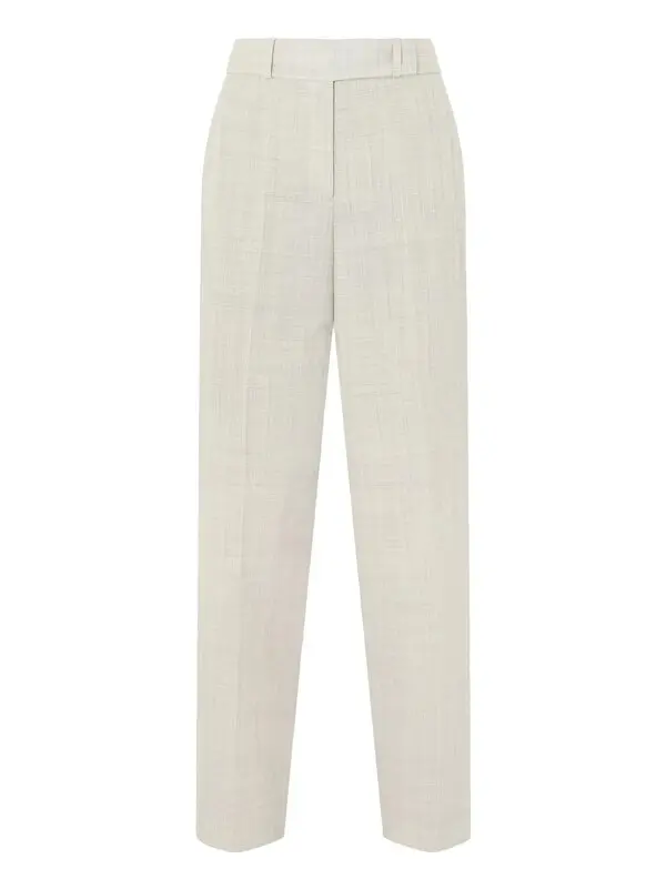 JOSEPH Zen Wool-twill Straight-leg Trousers - Neutrals