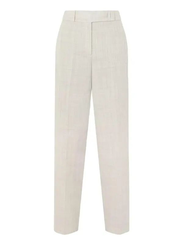 JOSEPH Zen Wool-twill Straight-leg Trousers - Off-white