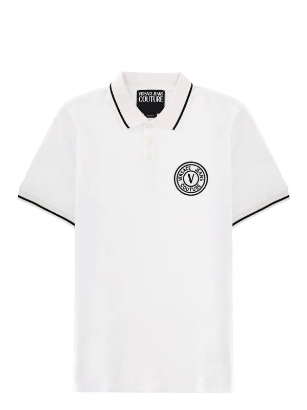 Versace Polo Con Logo - White