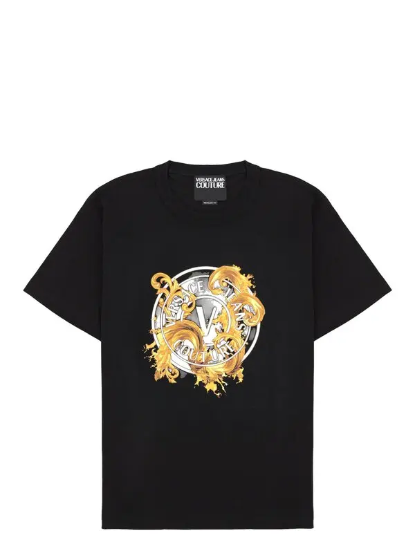 Versace T-shirt Con Stampa - Black