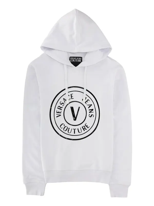 Versace Logo Hoodie - White