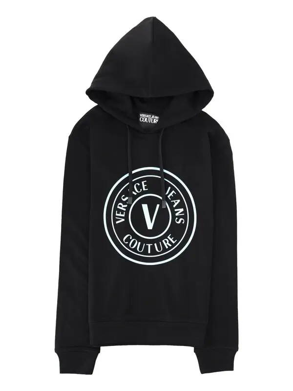 Versace Logo Hoodie - Black