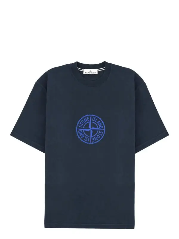 Stone Island T-shirt Con Logo - Blue