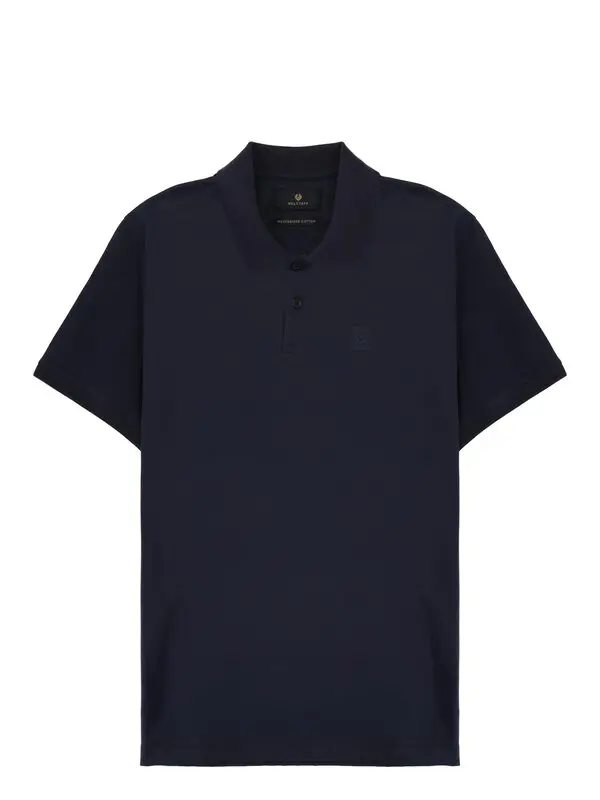 Belstaff Polo "steel" Con Patch Logo - Blue