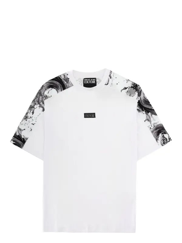Versace T-shirt Con Placca Logo - White